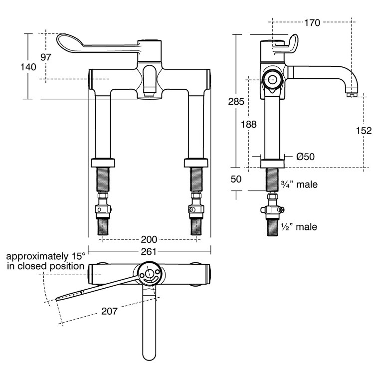 Markwik 21 Demountable Pillar Mixer Single Sequential Lever A6242aa ...