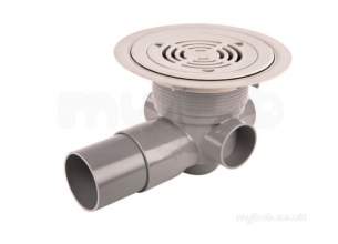 Wavin S11-gr Floor Gully Vinyl Grid Outlet 82 Mm Grey : Wavin