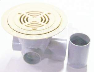 Wavin S411-bg Floor Gully Vinyl Grid Outlet 82 Mm : Wavin